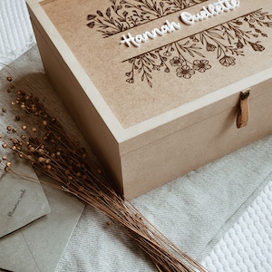 Custom Name Box,name Cut Out,large Personalised Engraved Wooden Box ...