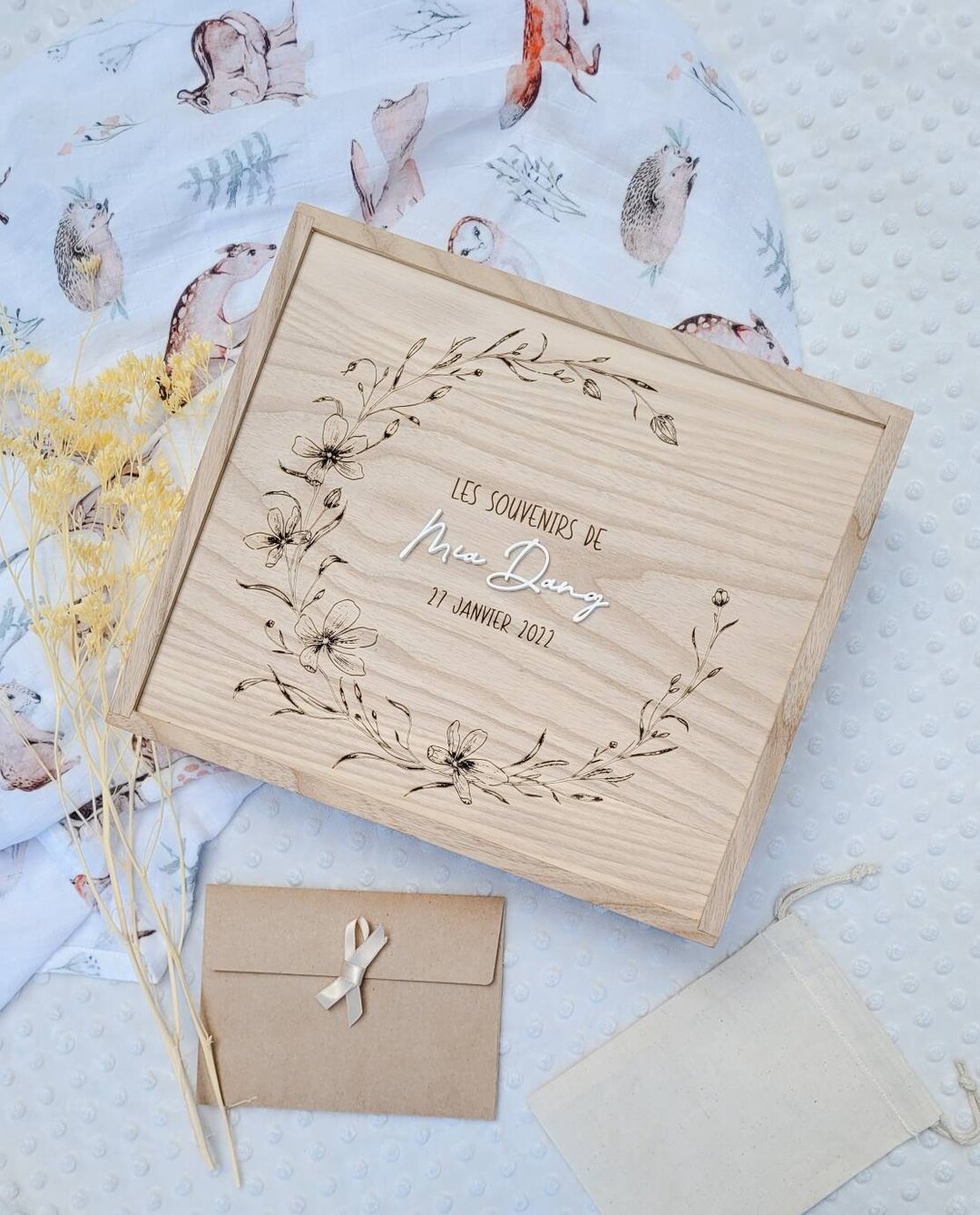 Personalized Wooden Gift Box Wood Keepsake Storage Photos - Etsy