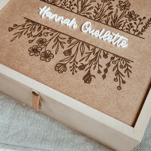 Custom Name Box,name Cut Out,large Personalised Engraved Wooden Box ...