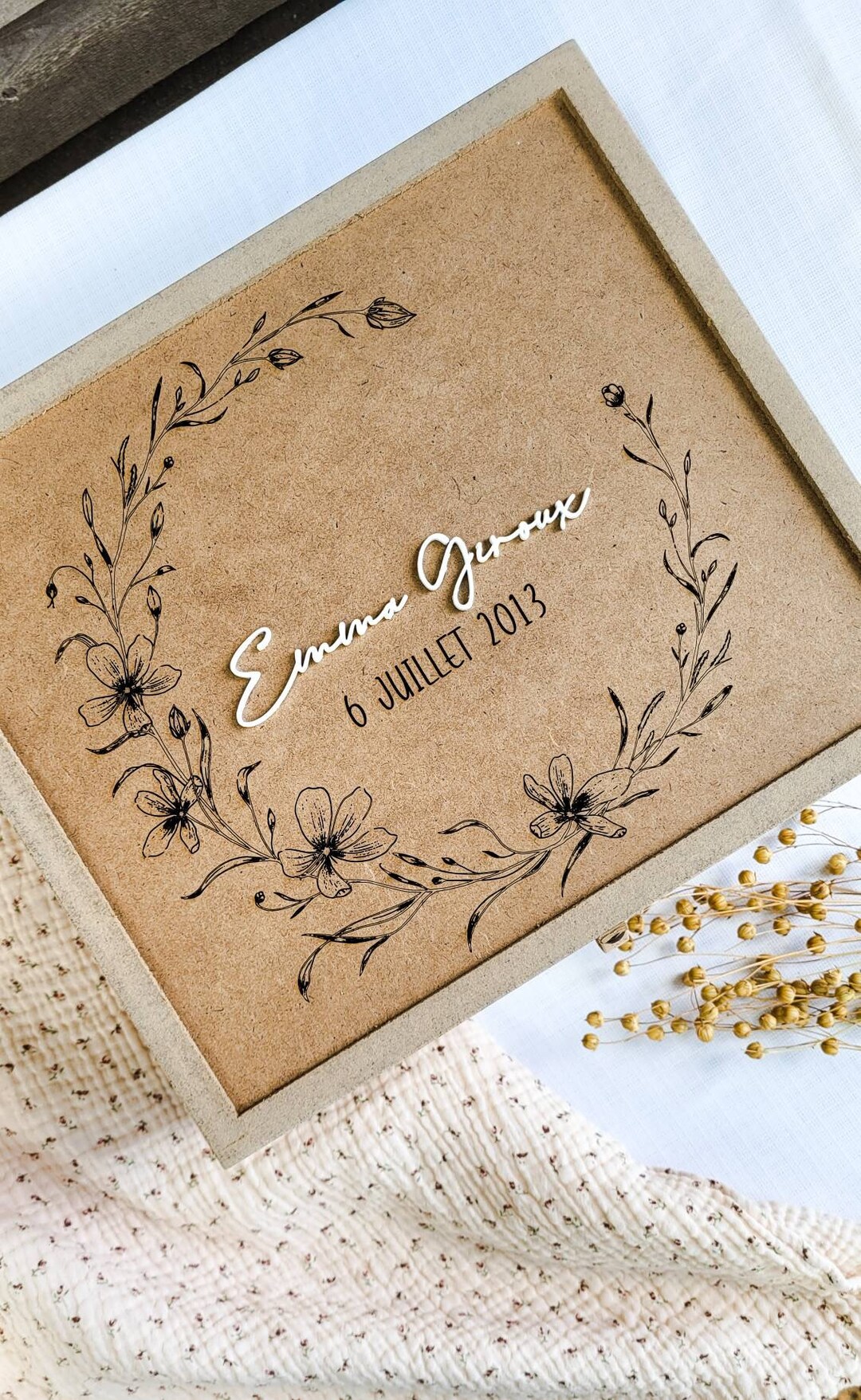 Custom Name Box,name Cut Out,large Personalised Engraved Wooden Box ...