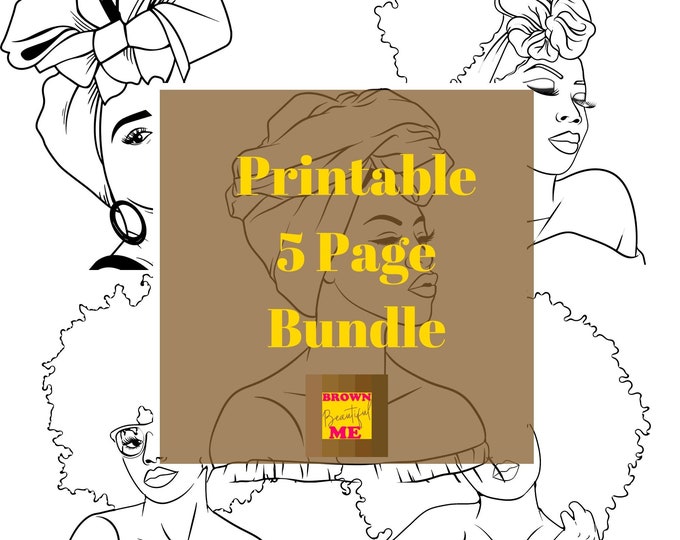 Printable 5 Black Coloring Pages Melanin Coloring Pages Black Woman ...