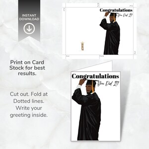 Printable Congratulations Black Man Graduation Card Printable Instant ...