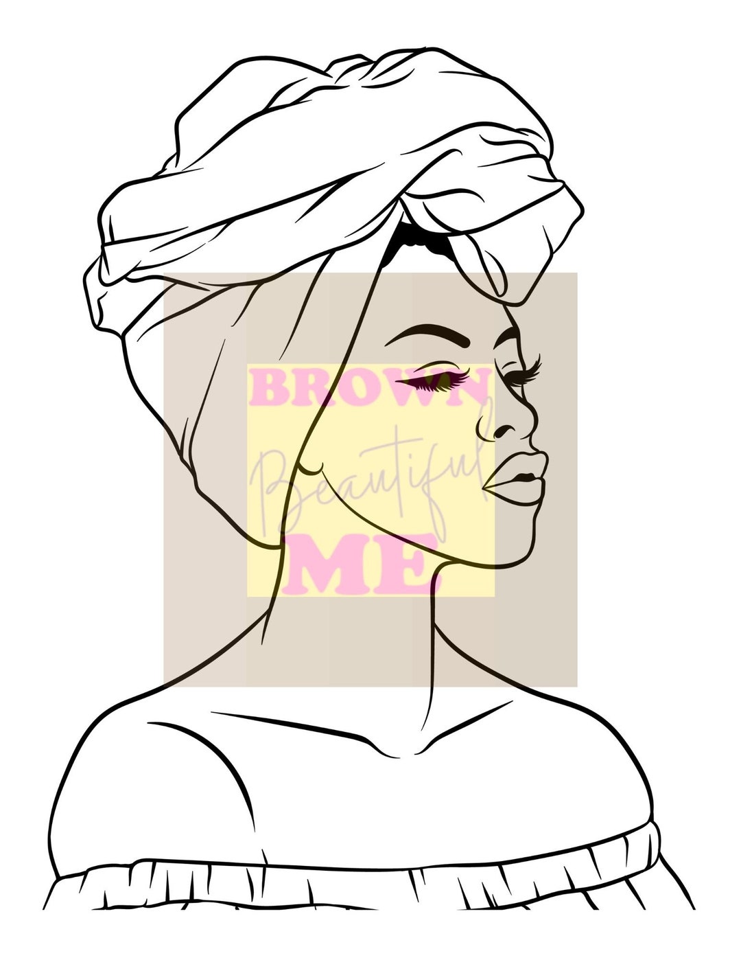 Black Woman Coloring Page | Melanin Coloring Page | Black Woman ...