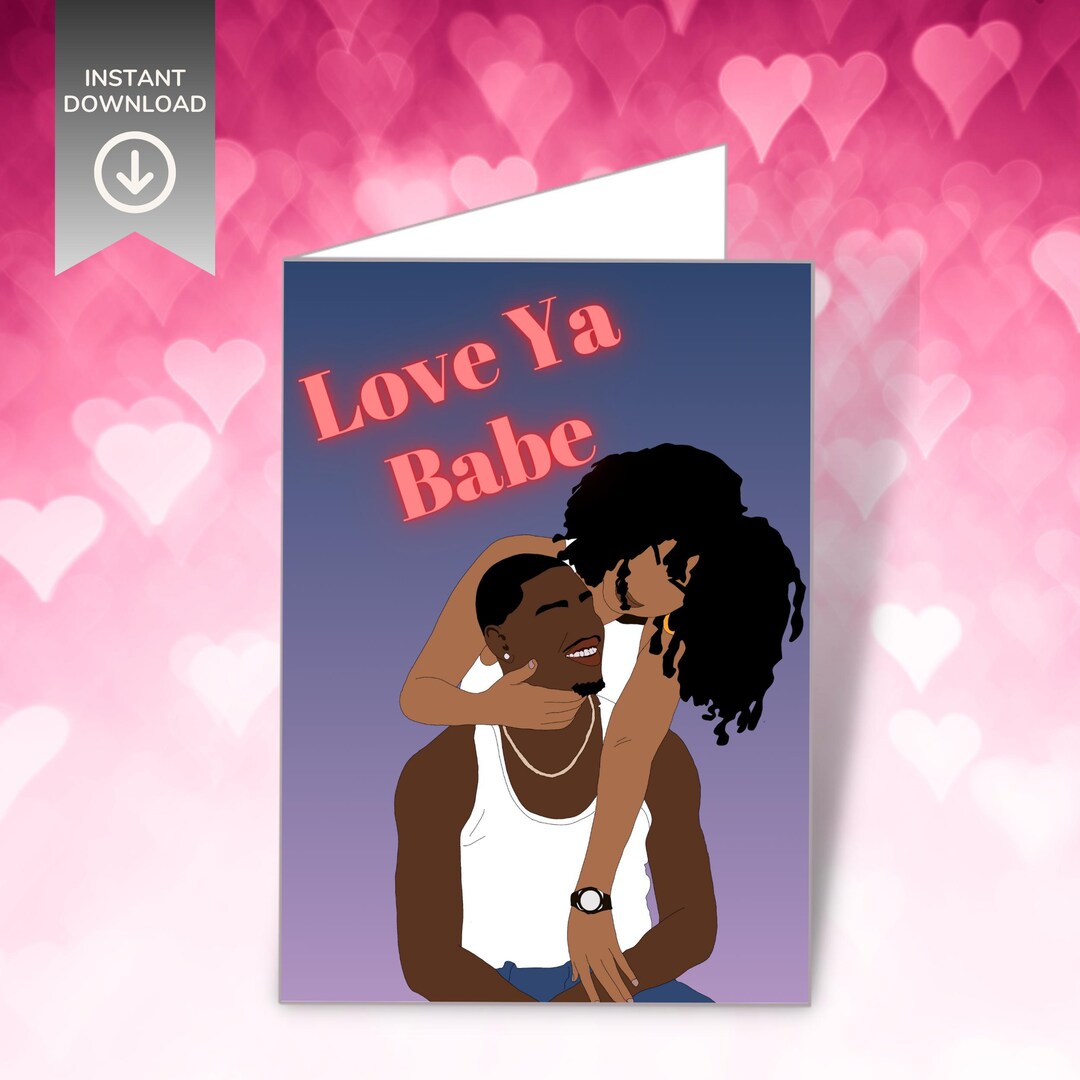 Love Ya Valentines Day Card Digital Download Printable Greeting Card ...