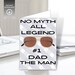 No Myth Father's Day Card Printable Instant Download Dad Card Cool Dad ...