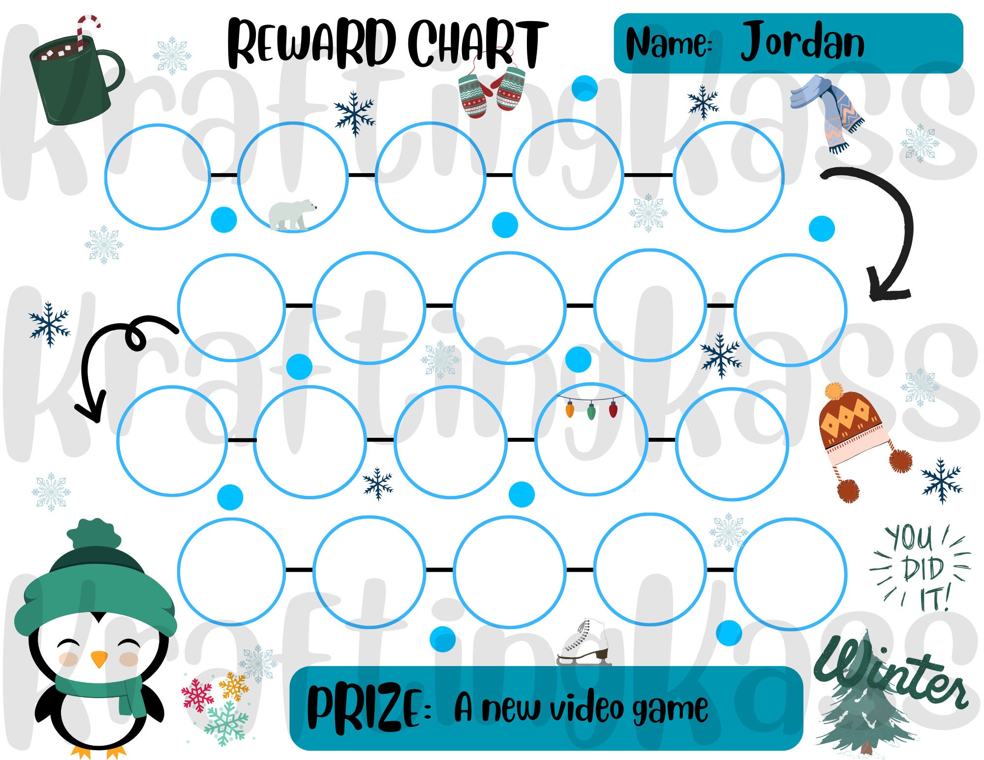 Seasonal Rewards Chart - Etsy