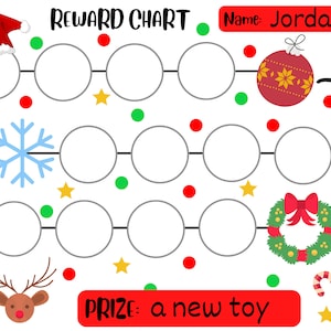 Christmas Reward Chart - Etsy
