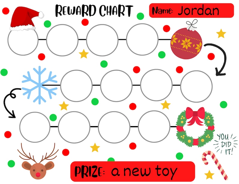 Christmas Reward Chart - Etsy