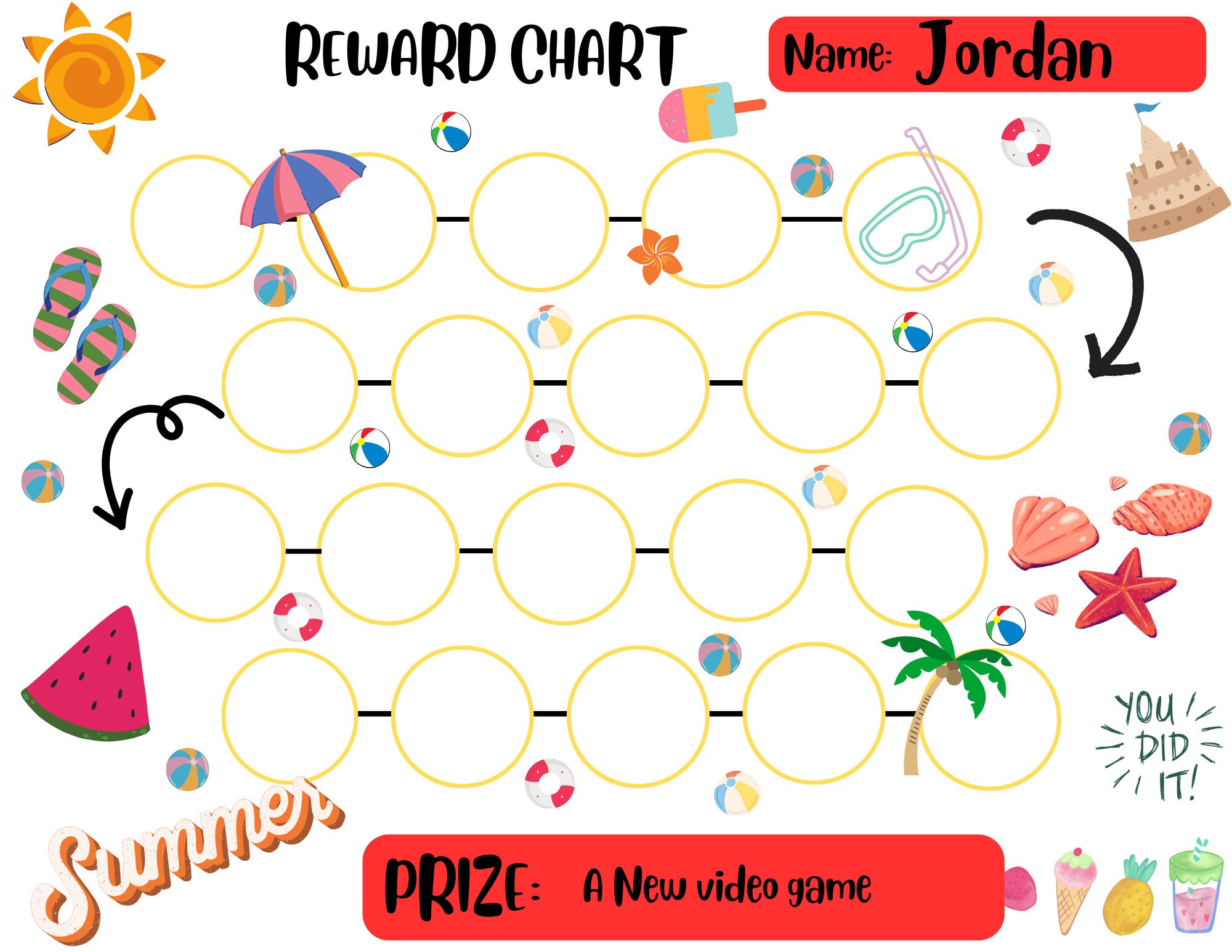 Seasonal Rewards Chart - Etsy