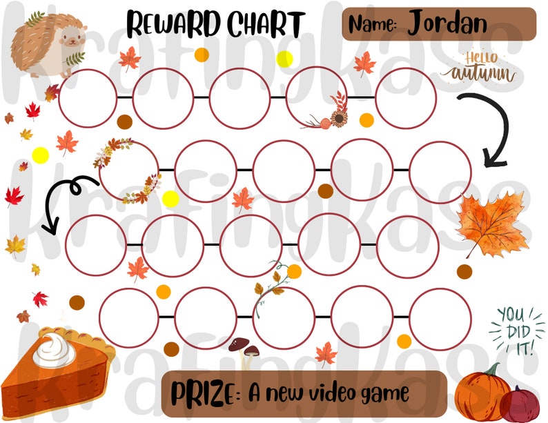 Seasonal Rewards Chart - Etsy