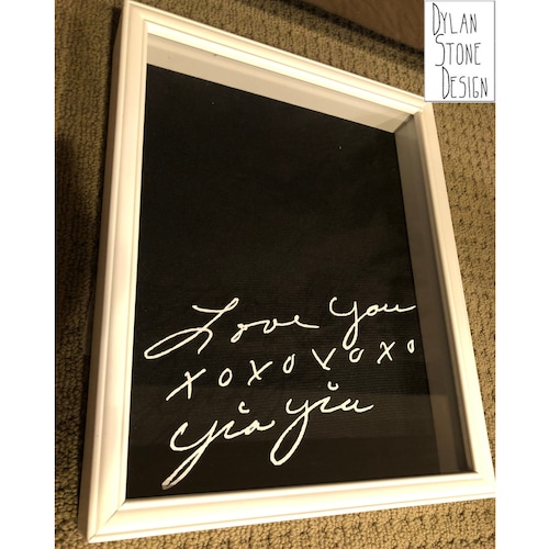 Custom Handwriting Sign/shadow Box | Etsy