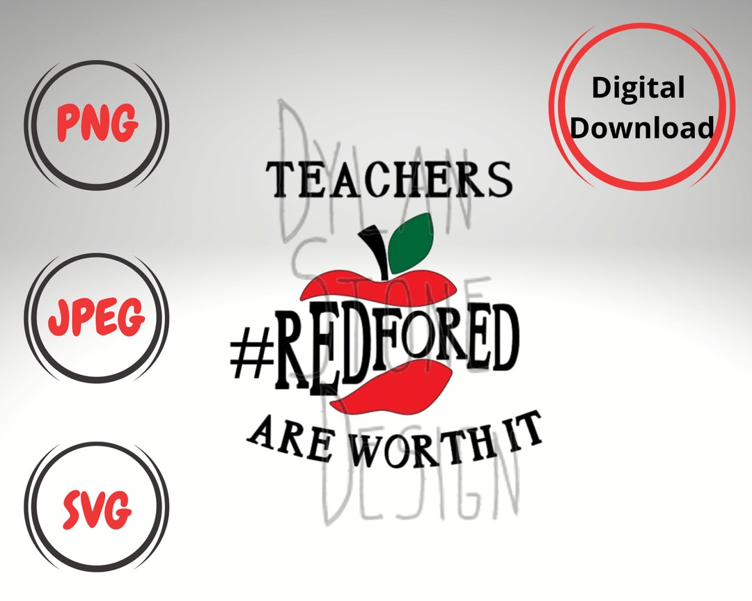 Red for Education - Red for Ed - SVG for Shirt - Teacher Shirt ...