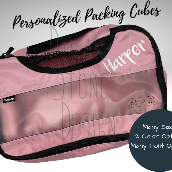 Monogrammed Packing Cubes - Etsy