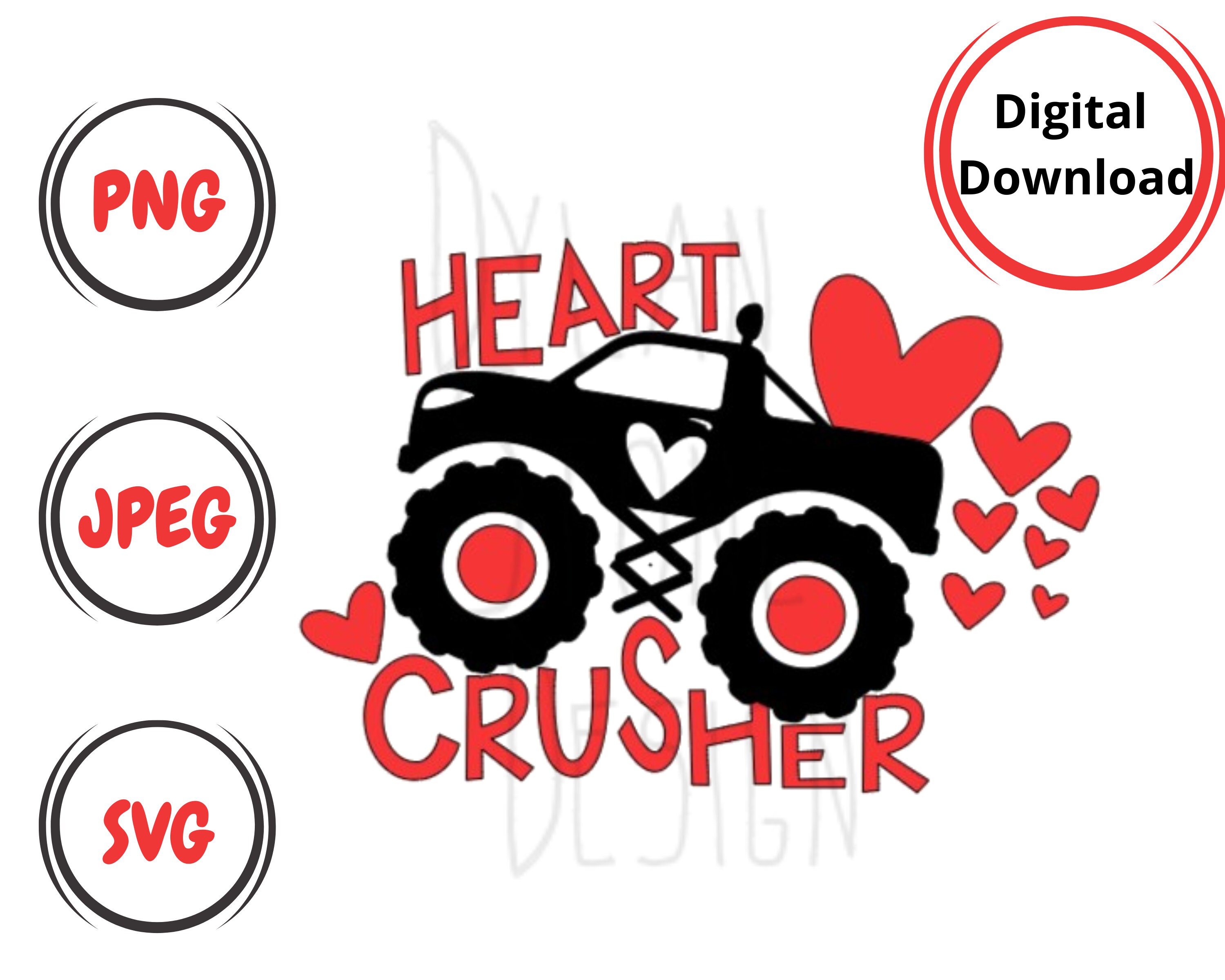 Heart Crusher SVG PNG Digital Download Toddler Svg - Etsy