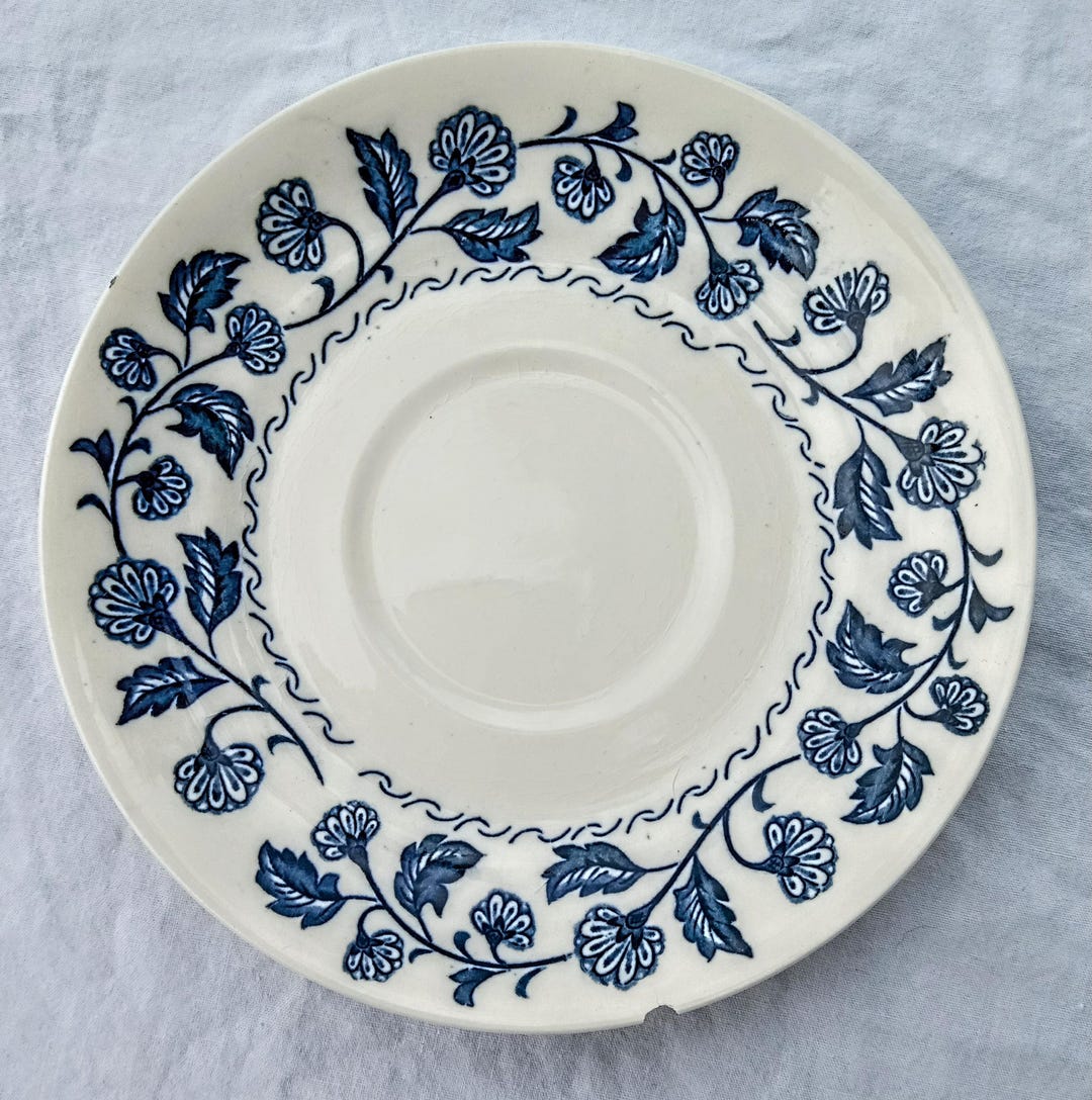Blue Normandy Saucer Plate - Etsy
