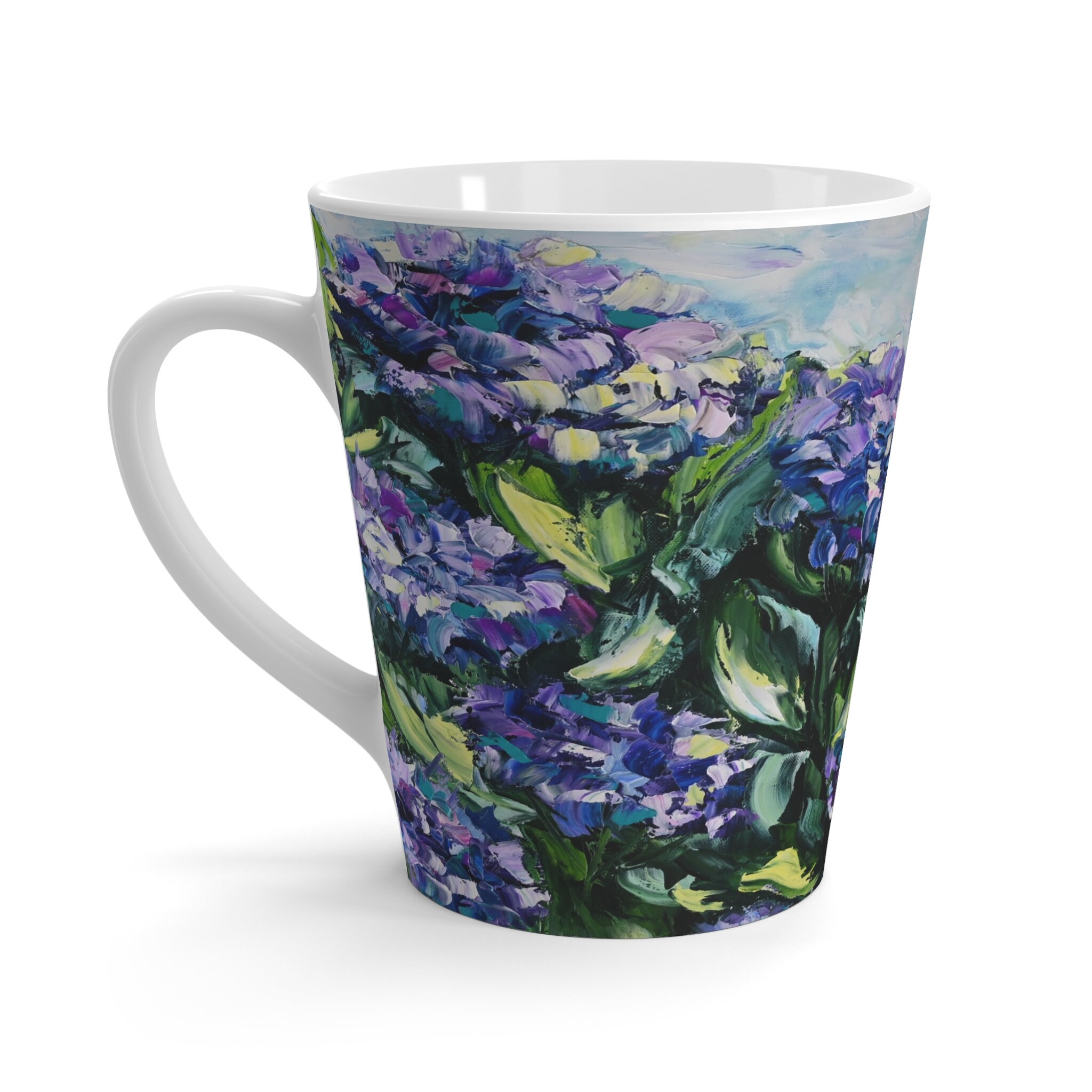 Hydrangeas Latte Mug - Etsy