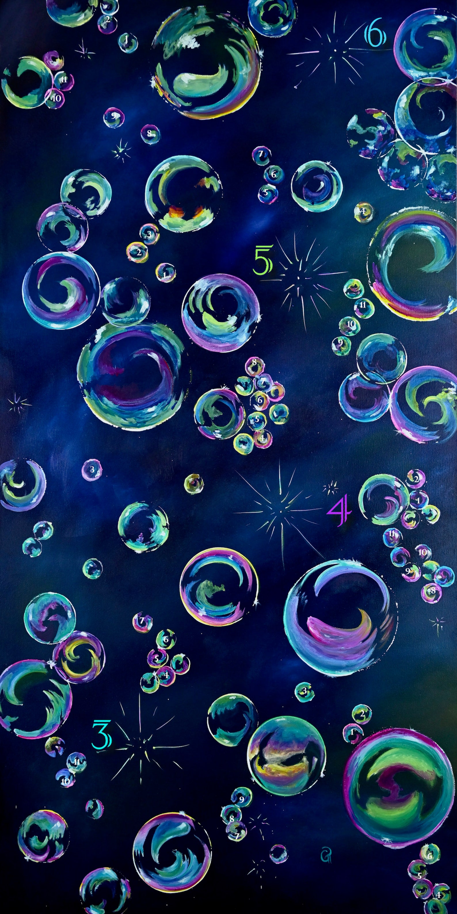 Bubbles Growth Chart Canvas Print - Etsy UK