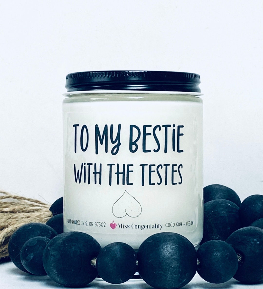 To My Bestie With the Testes Best Guy Friend Gift Funny Candle - Etsy UK