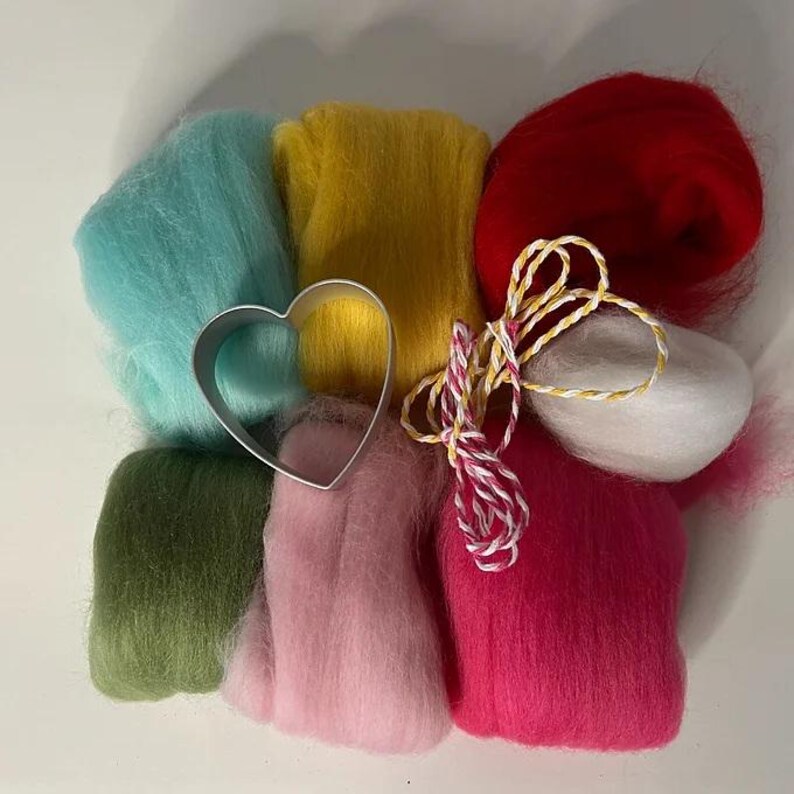 Heart Decorations - Needle Felting Kit - Etsy