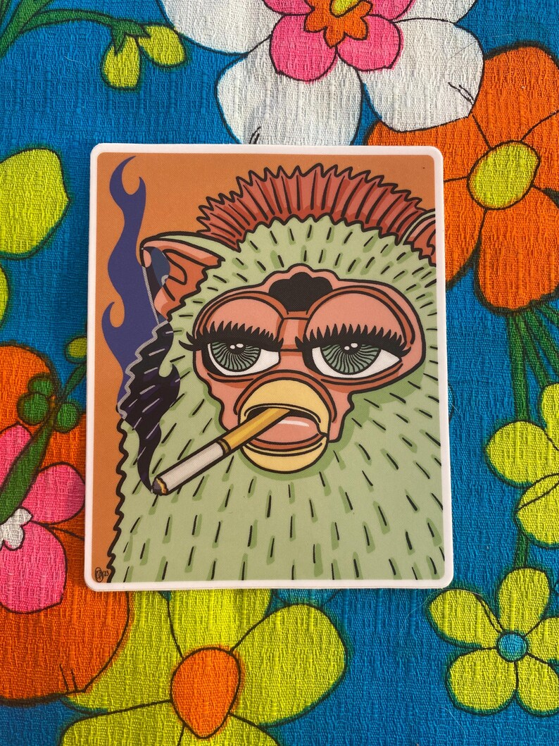 Smoking Furby 4” Vinyl Sticker - Etsy