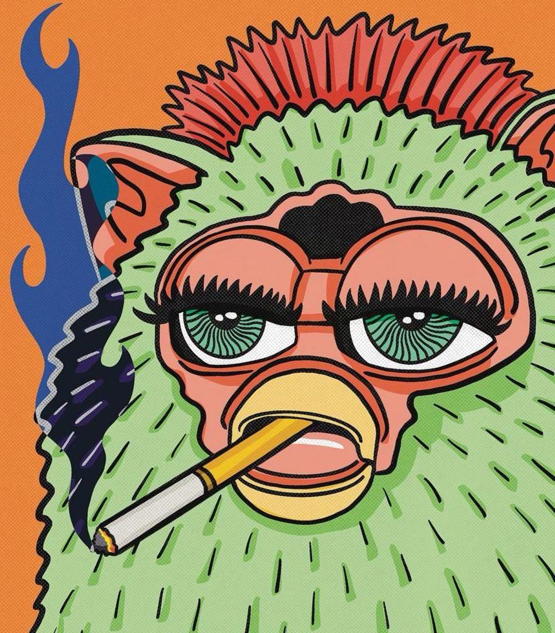 Smoking Furby 8x10 Digital Art Print - Etsy