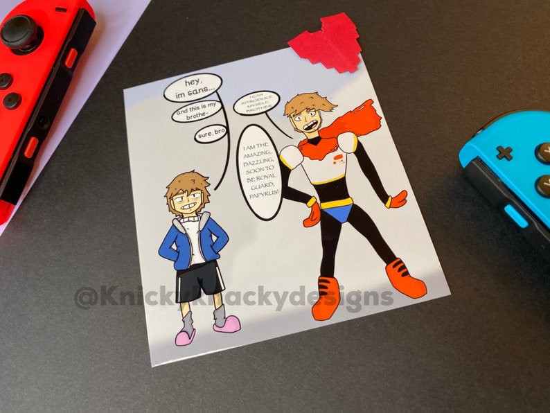 Undertale Print with Sans and PAPYRUS as Humans - Etsy