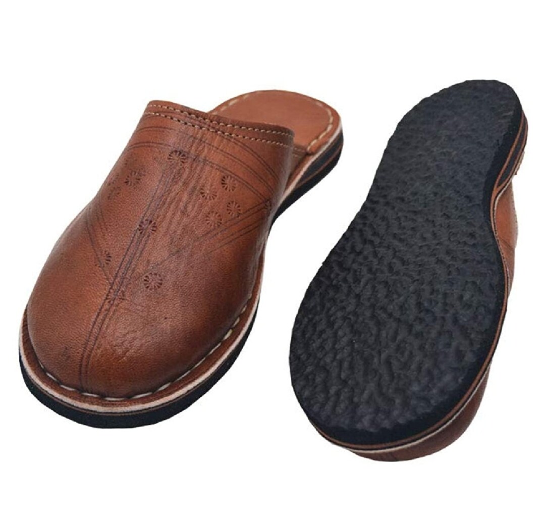 Moroccan Babouche Slippers Shoes, Handmade Leather Shoes, Organic ...