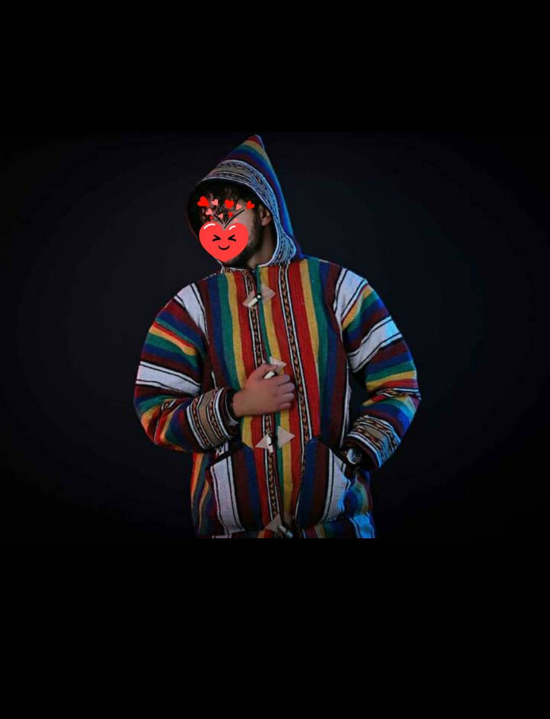 Unique Wool Handmade Moroccan Style Jacket With Hoodie and Wooden Hook ...