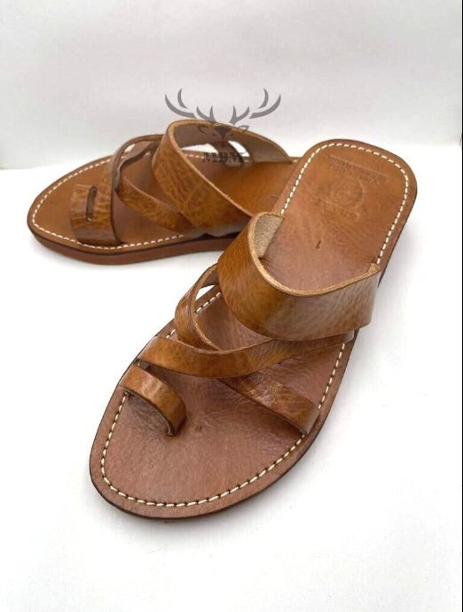 Moroccan Braided Leather Sandals for Women, Moroccan Handmade Leather ...