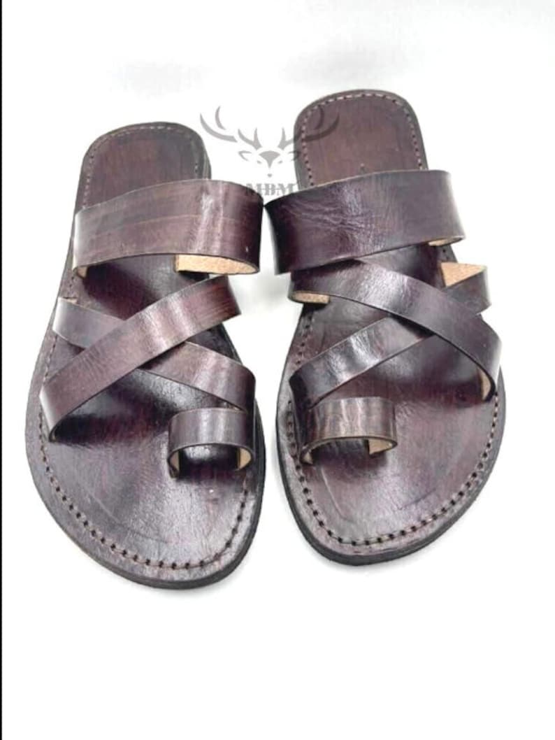 Moroccan Braided Leather Sandals for Women, Moroccan Handmade Leather ...