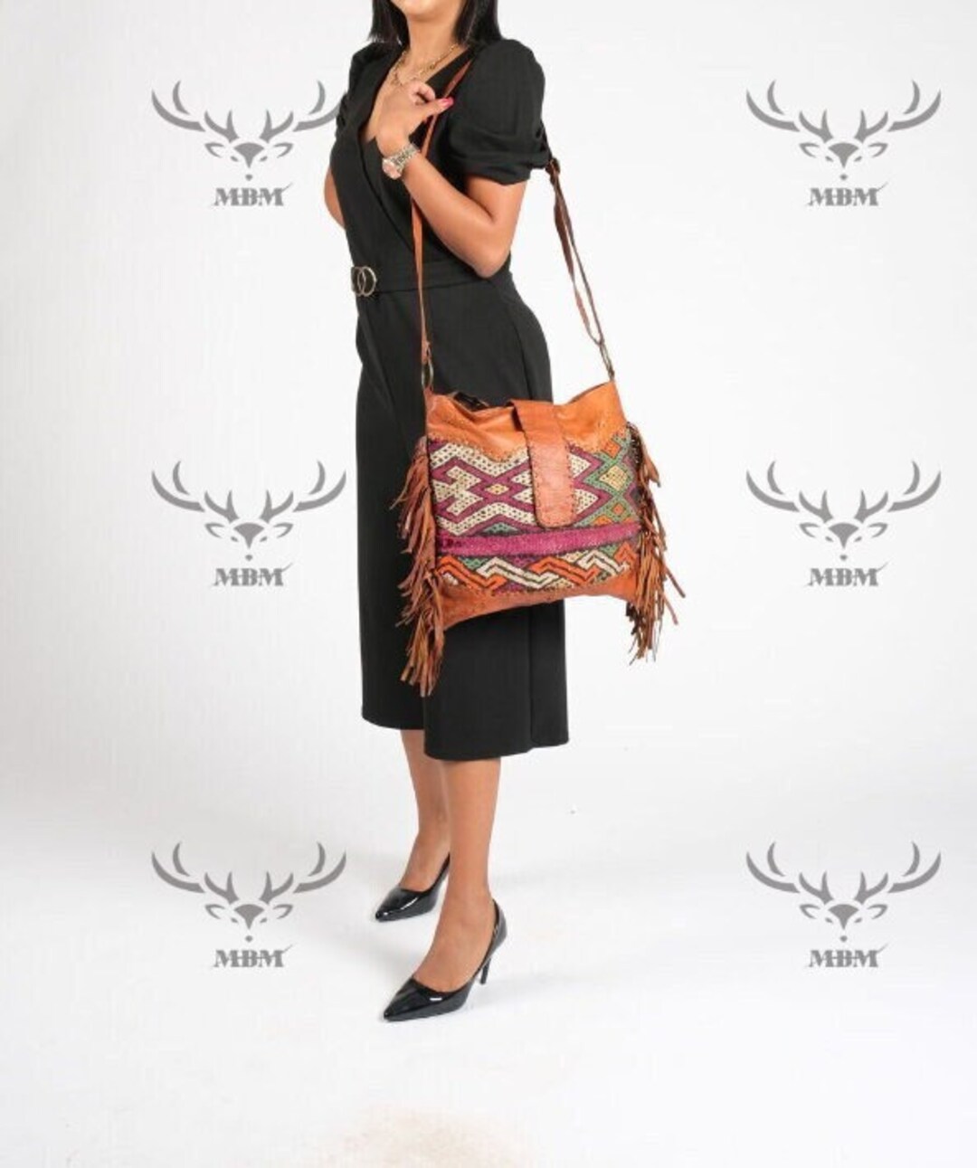 Kilim Tote Bag, Boho Style Carpet Hand Bag, Western Purse, Kilim Bag ...