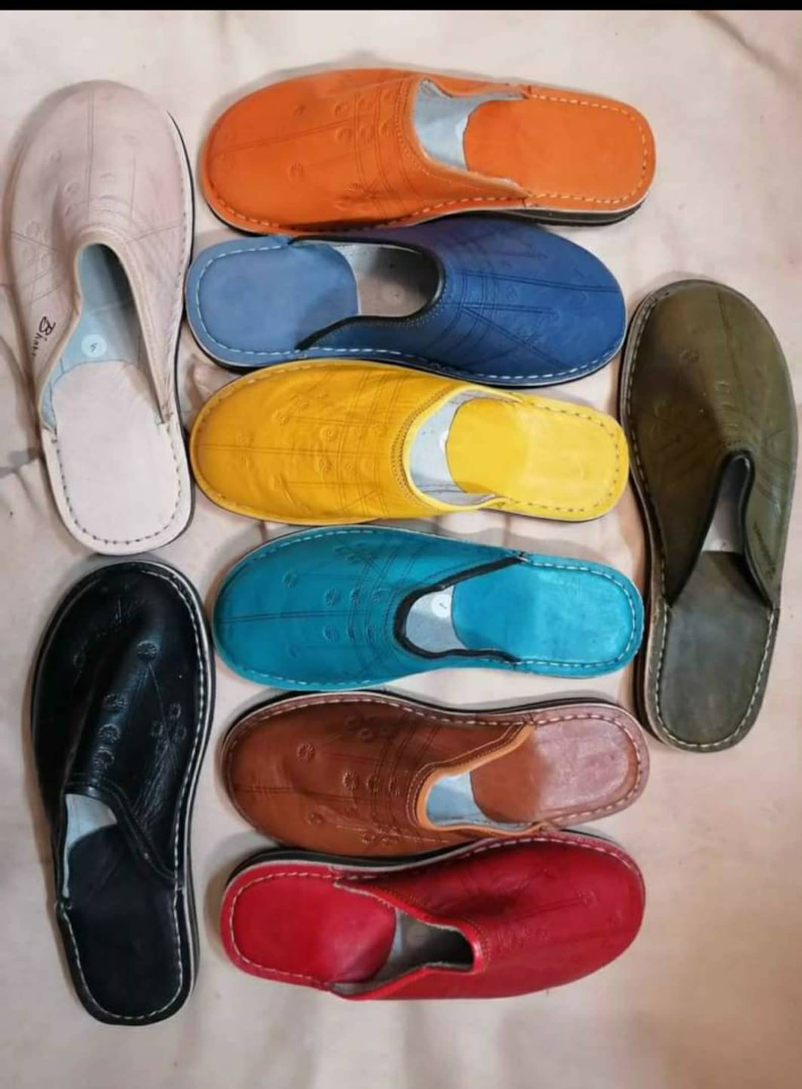 Moroccan Babouche Slippers Shoes, Handmade Leather Shoes, Organic ...