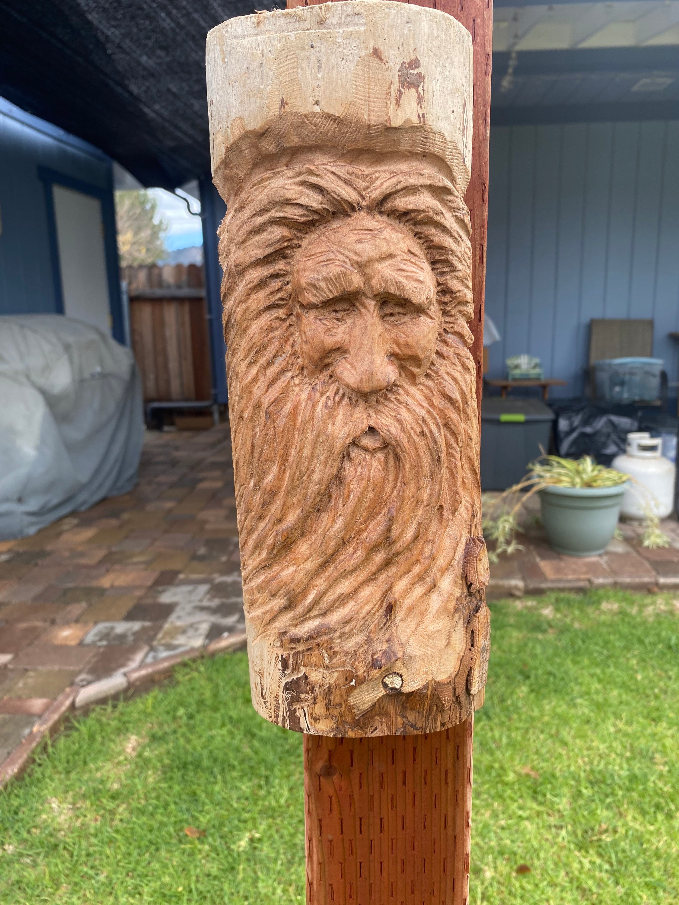 One of a Kind Hand Carved Wood Spirit Sculpture Makes the - Etsy