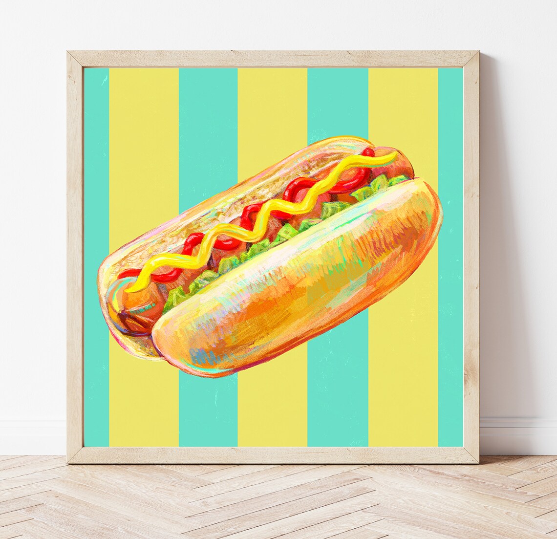 Hot Dog, Digital Art Print - Etsy