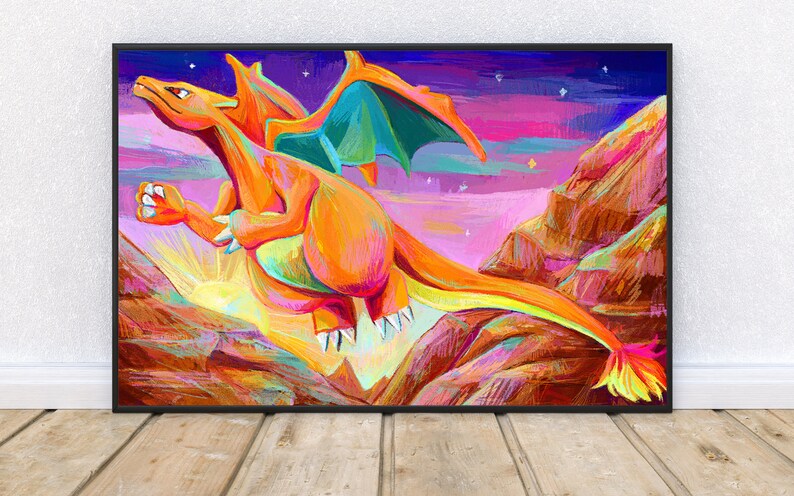 Charizard Art Poster 11 X 17 Inches - Etsy