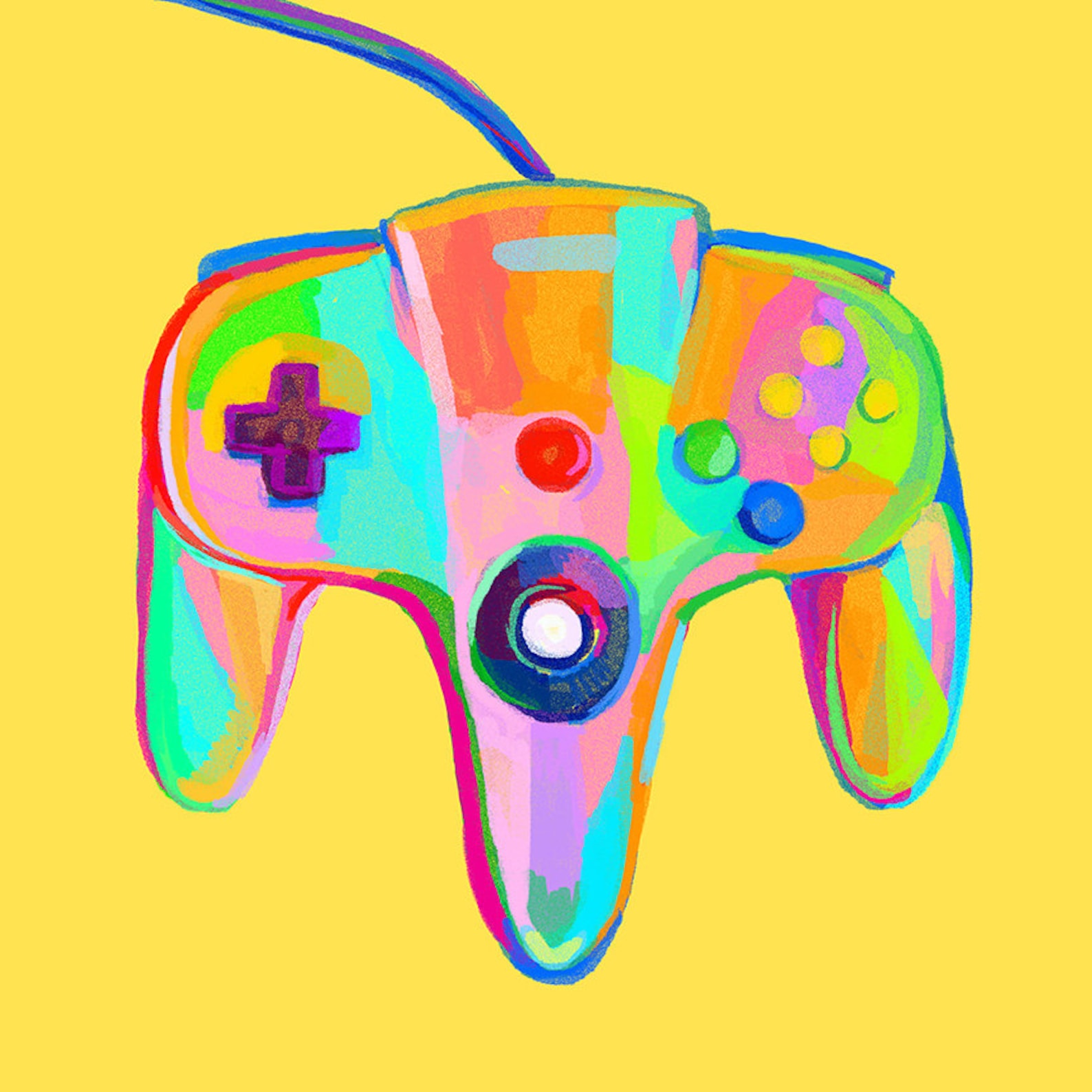 Nintendo 64 Controller, Square, Digital Print - Etsy Australia