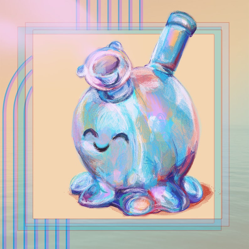 Octopus Bong Art Print - Etsy