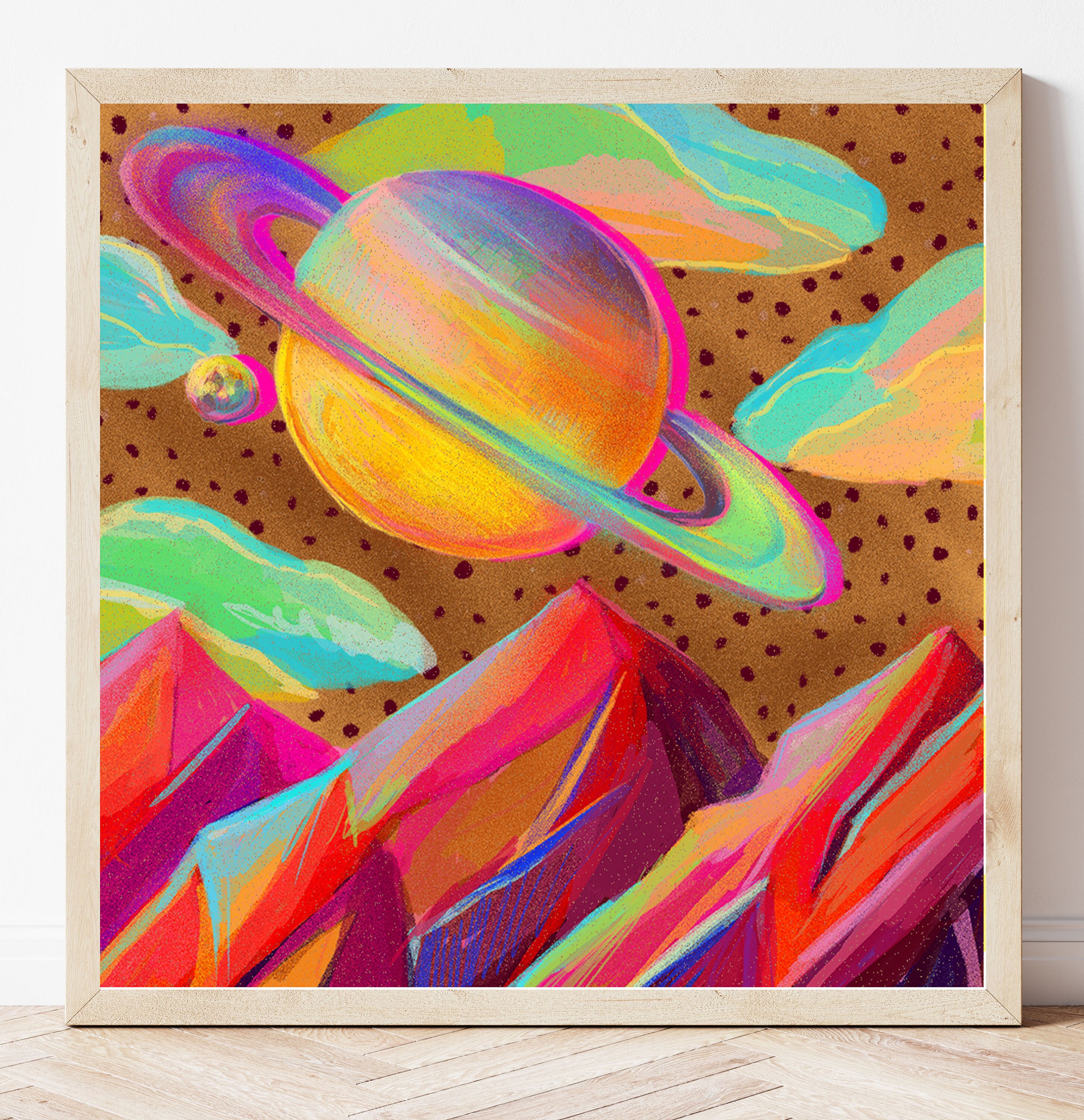 Return of Saturn Space Art Print - Etsy