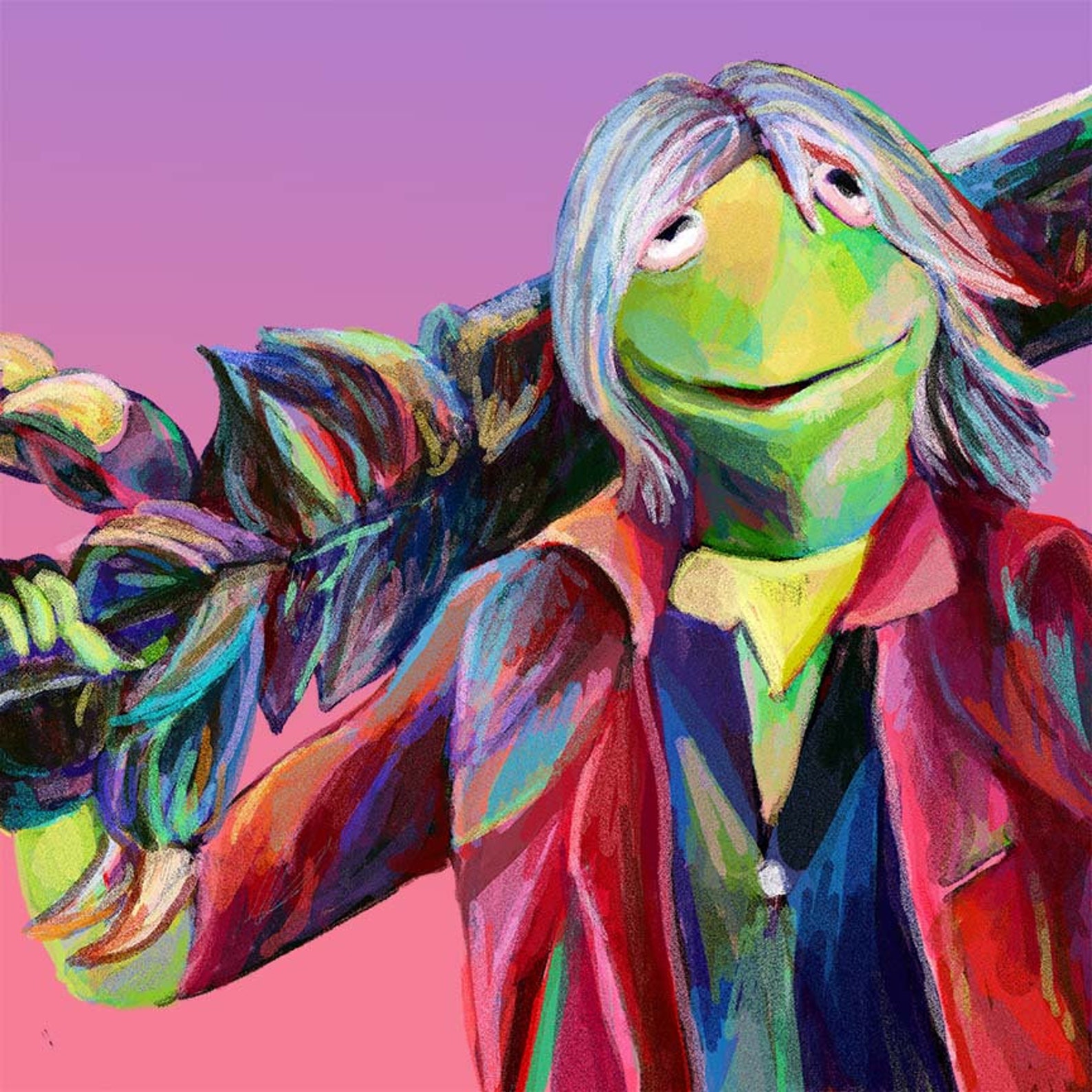 Kermit as Dante From Devil May Cry Art Print and Canvas for Funny Fan ...