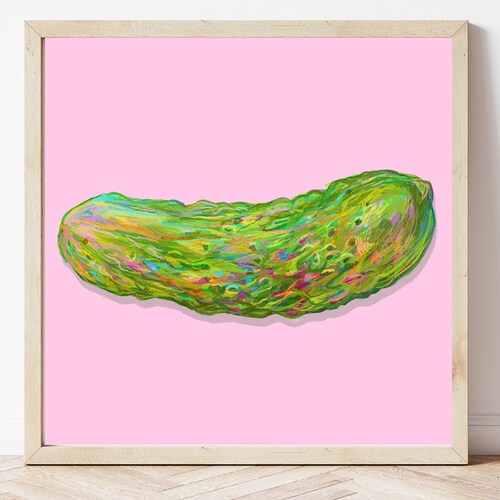 PRINTABLE Pickle Art Watercolor Printable Pickle Print - Etsy