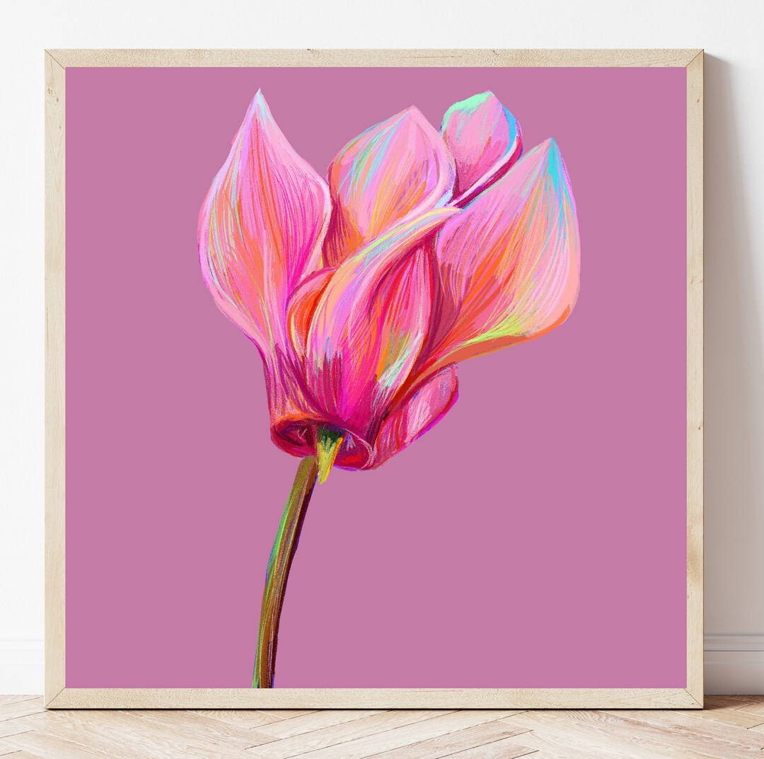 Pink Flower Square Print - Etsy