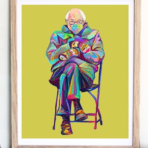 Bernie in Chair 8 X 10 Inch. Art Print - Etsy