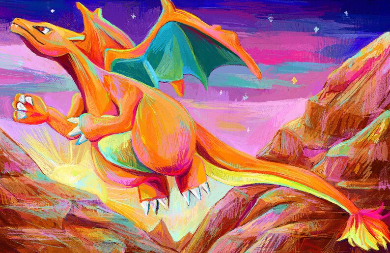 Charizard Art Poster 11 X 17 Inches - Etsy