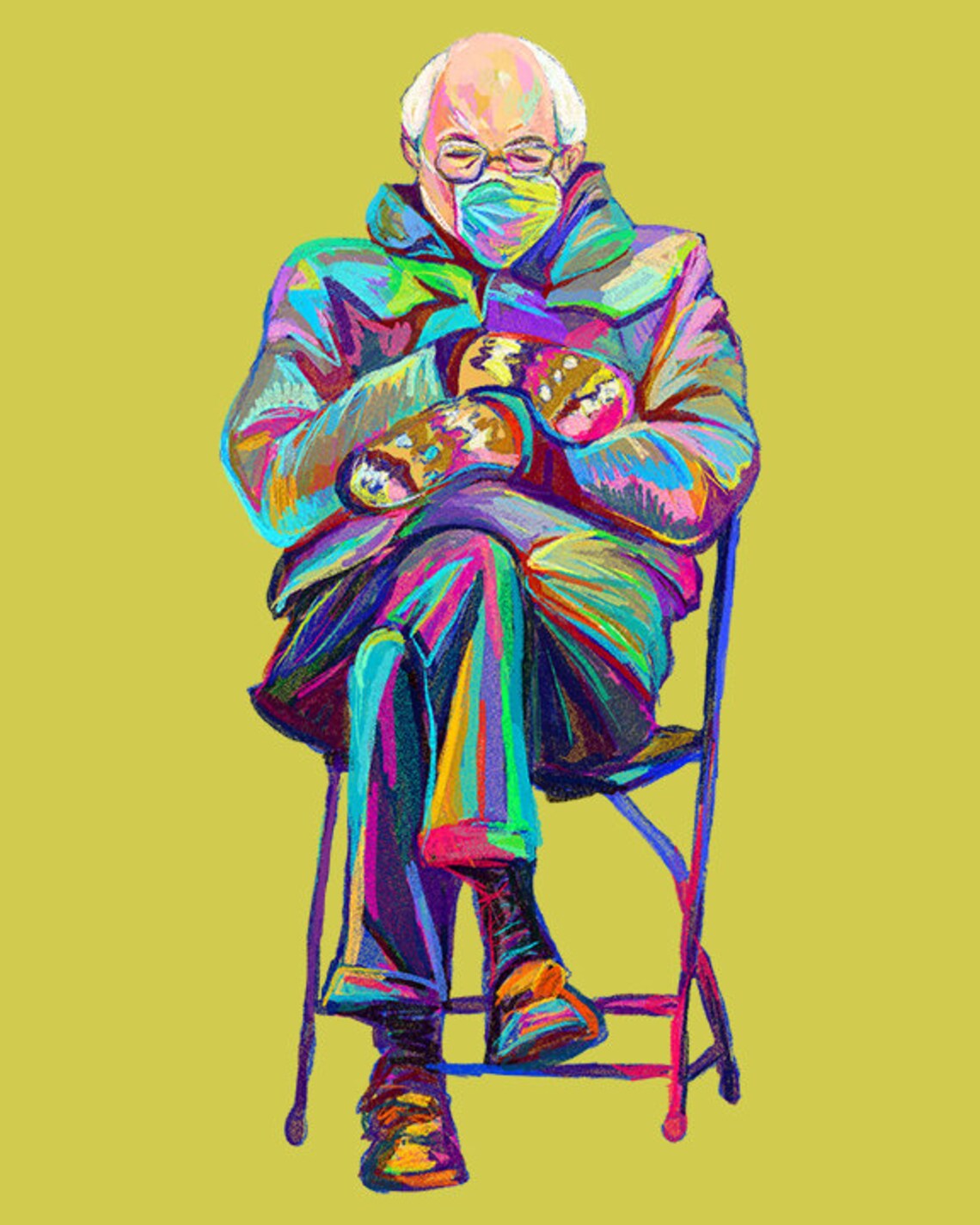 Bernie in Chair 8 X 10 Inch. Art Print - Etsy