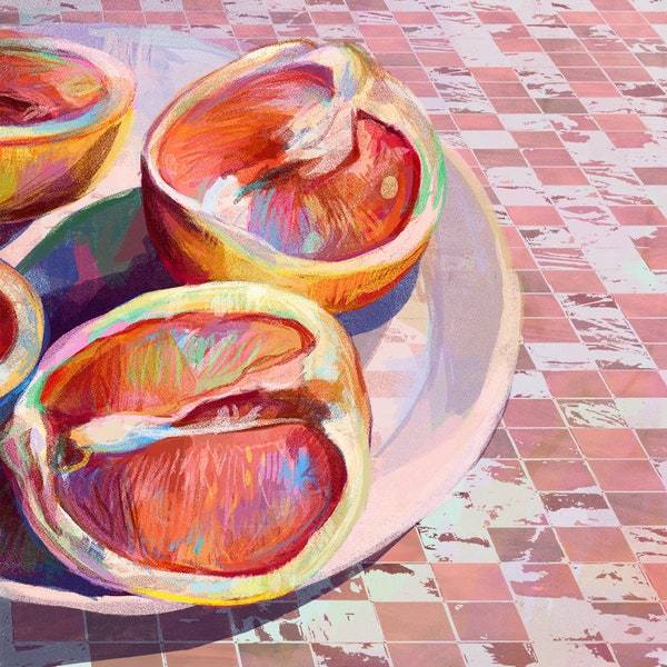 Grapefruit Painting - Etsy