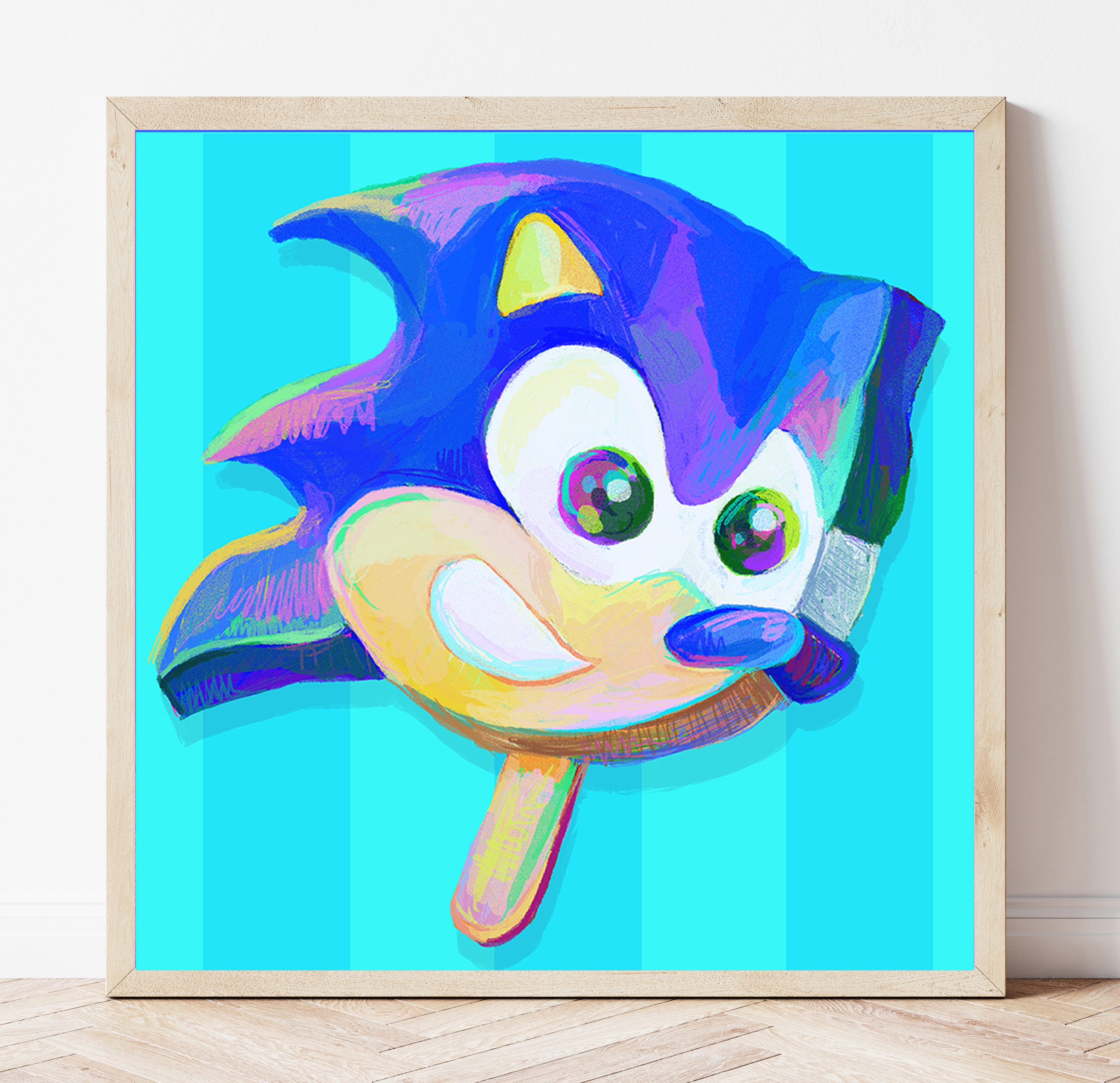 Sonic and Shadow the Hedgehog Wall Art Print, Gift for Sonic Fans ...