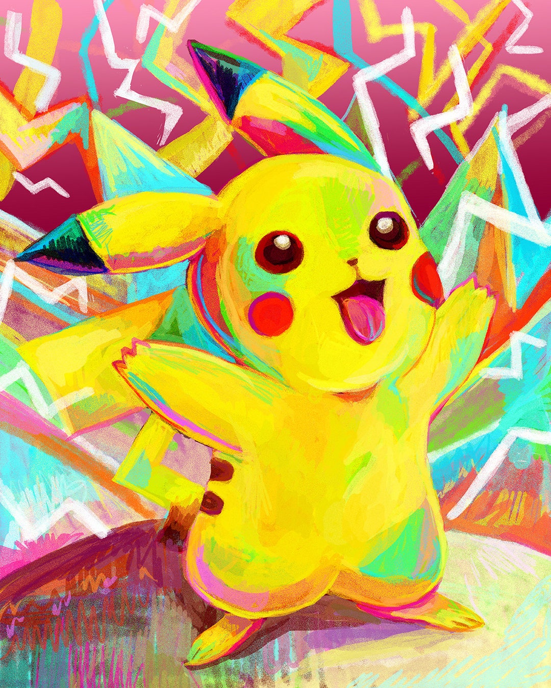 Pikachu Thunderbolt Drawing