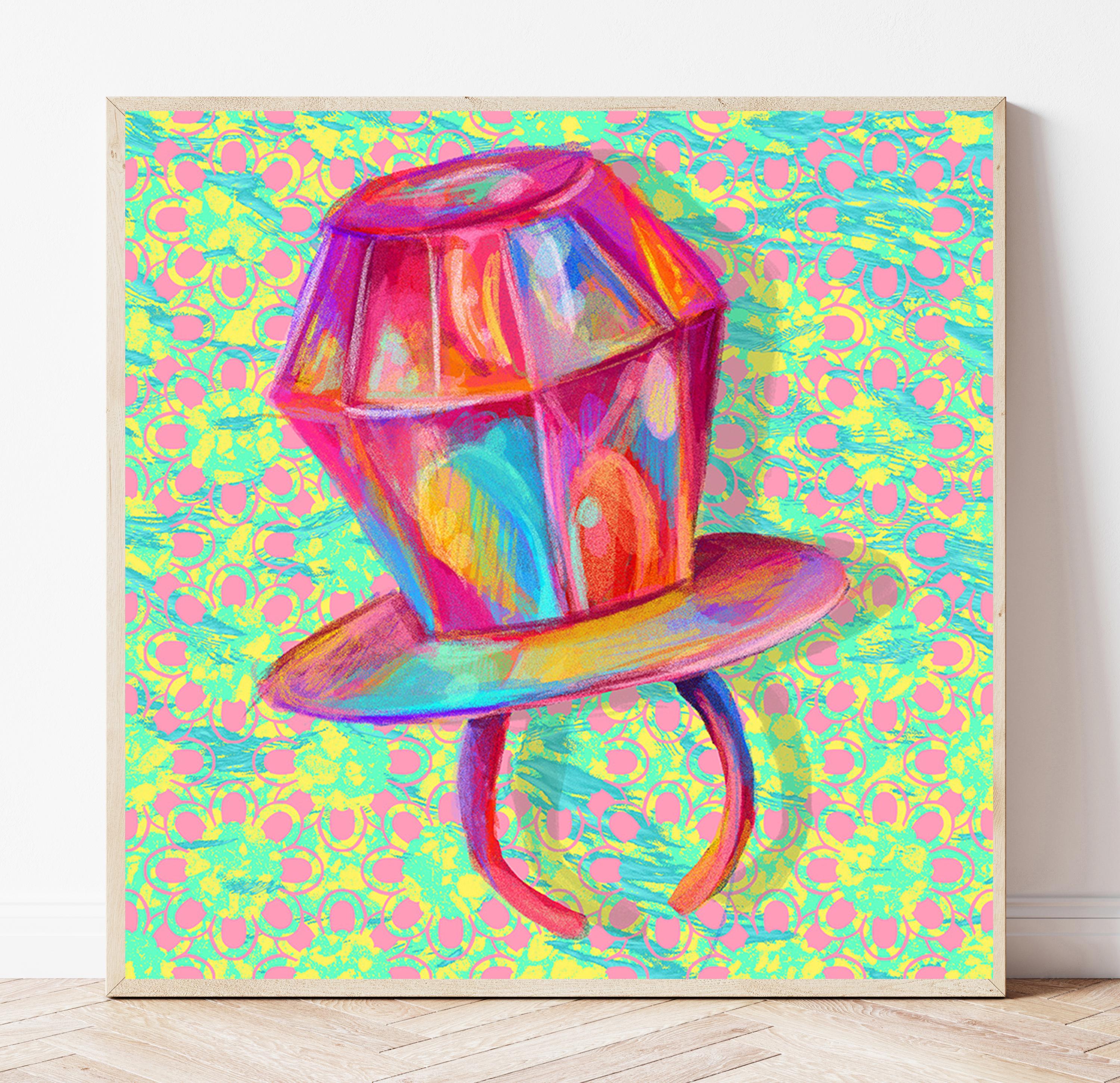 Playful Ring Pop Wall Art - Quirky Kitchen 90s Nostalgia Decor Gift for ...
