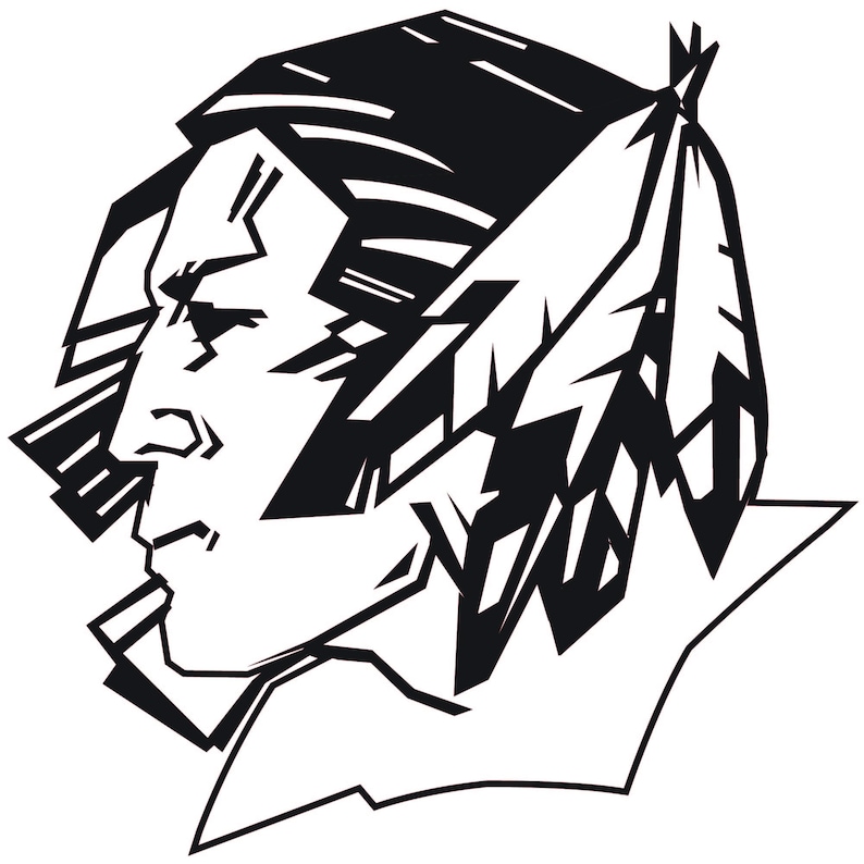 Screen Print Fighting Sioux Heads *NOT A STICKER* - Officially Licensed ...