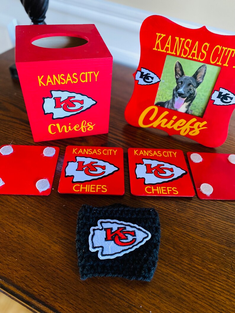 Kansas City Chiefs Fan Gift Set: Picture Frame & Coasters - Etsy